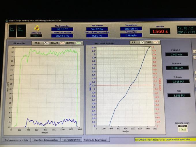 Professional Single Burning Item Test Apparatus / SBI Fire Test Equipment