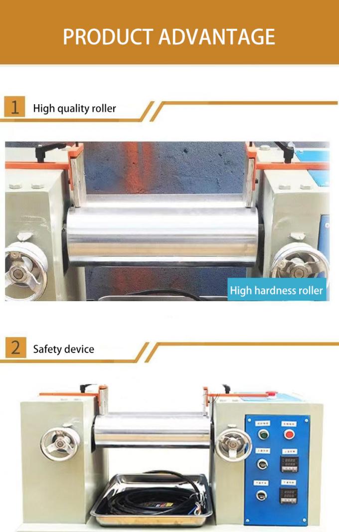 Laboratory Rubber Mixing Machine 380V 50HZ Open Type Two Roll Mill ...