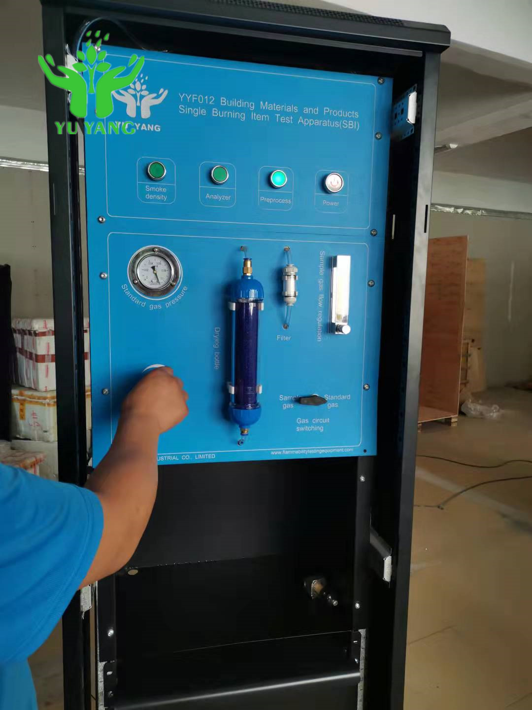 EN 13823 GB/T 20284 Single Burning Tester For Building Materials Horizontal