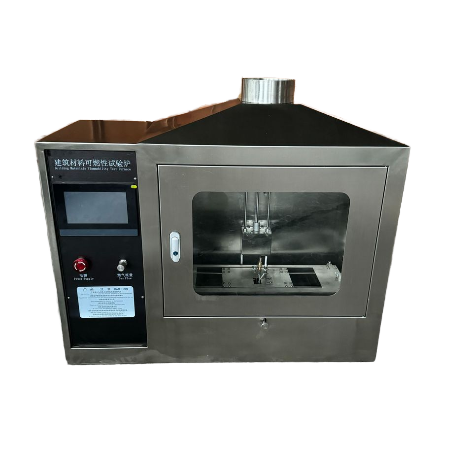 Single Flame Source Flammability Tester for Building Materials
