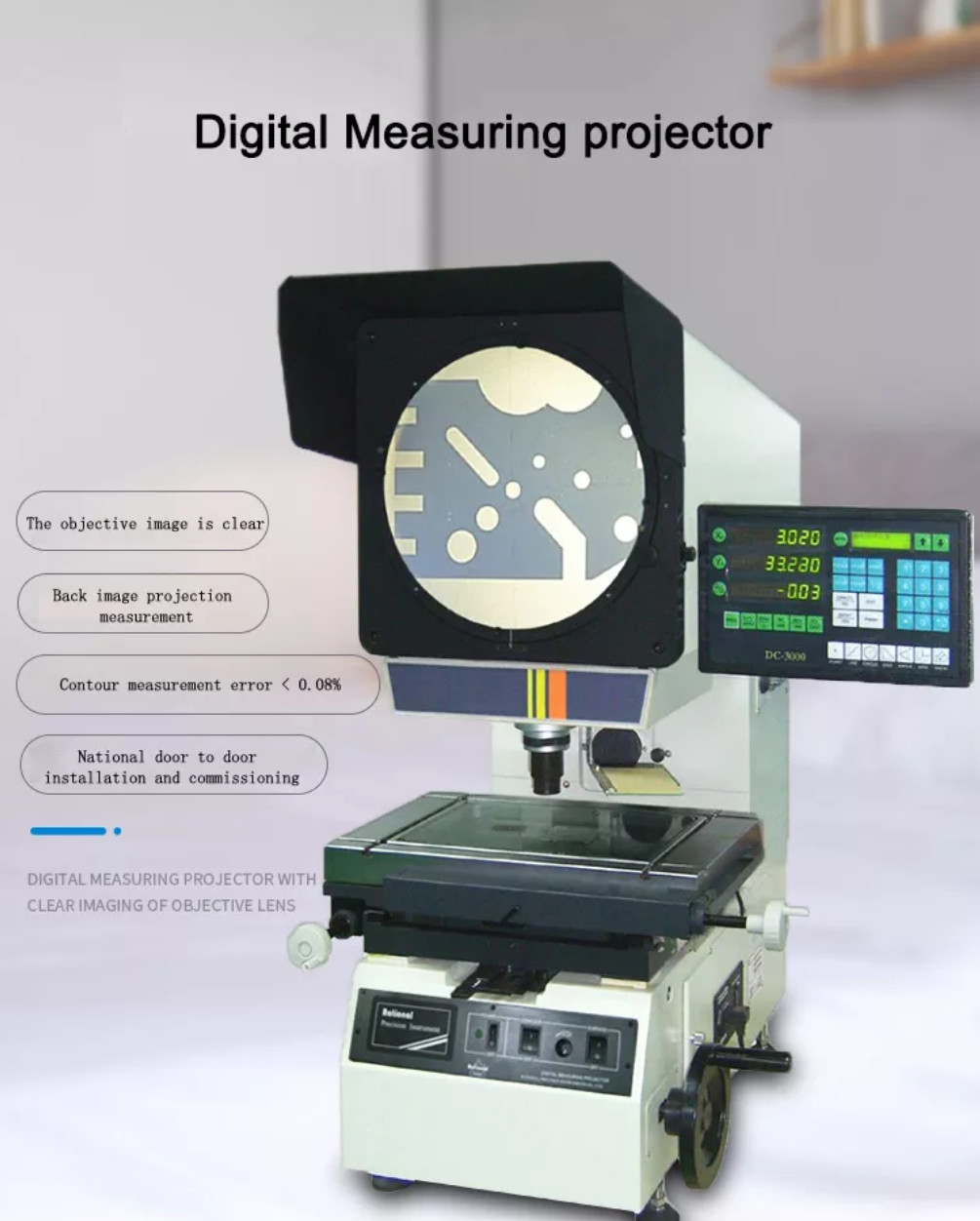 200*100mm Vertical Optical Digital Profile Projector Measure for Wire ...